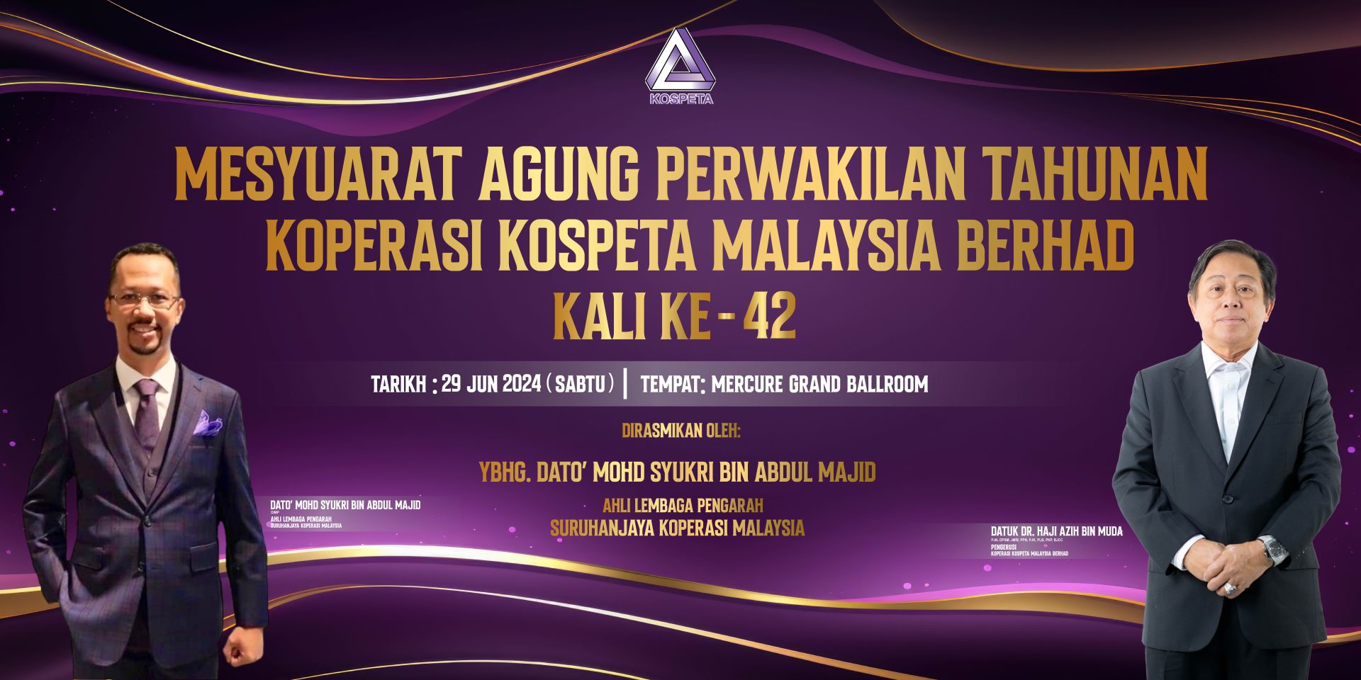 Mesyuarat Agung Perwakilan Tahunan Kali ke-42 - Koperasi KOSPETA Malaysia Berhad